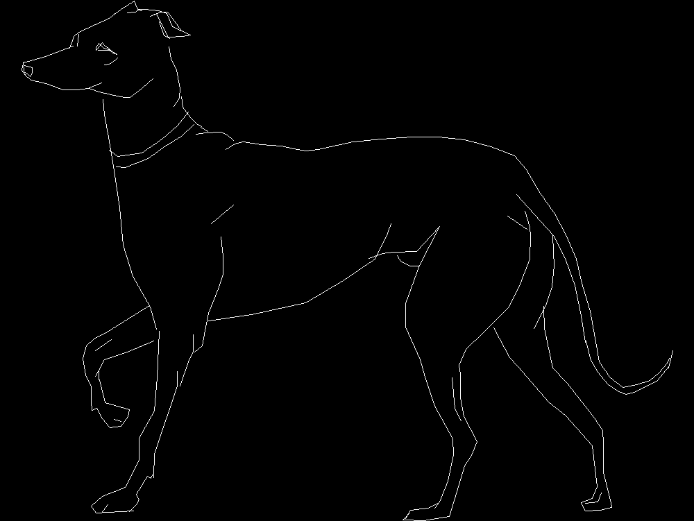 Dog 002 in AutoCAD | CAD download (14.65 KB) | Bibliocad