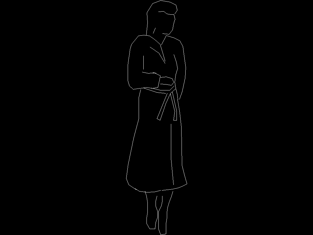 Woman 002 in AutoCAD | CAD download (9.08 KB) | Bibliocad