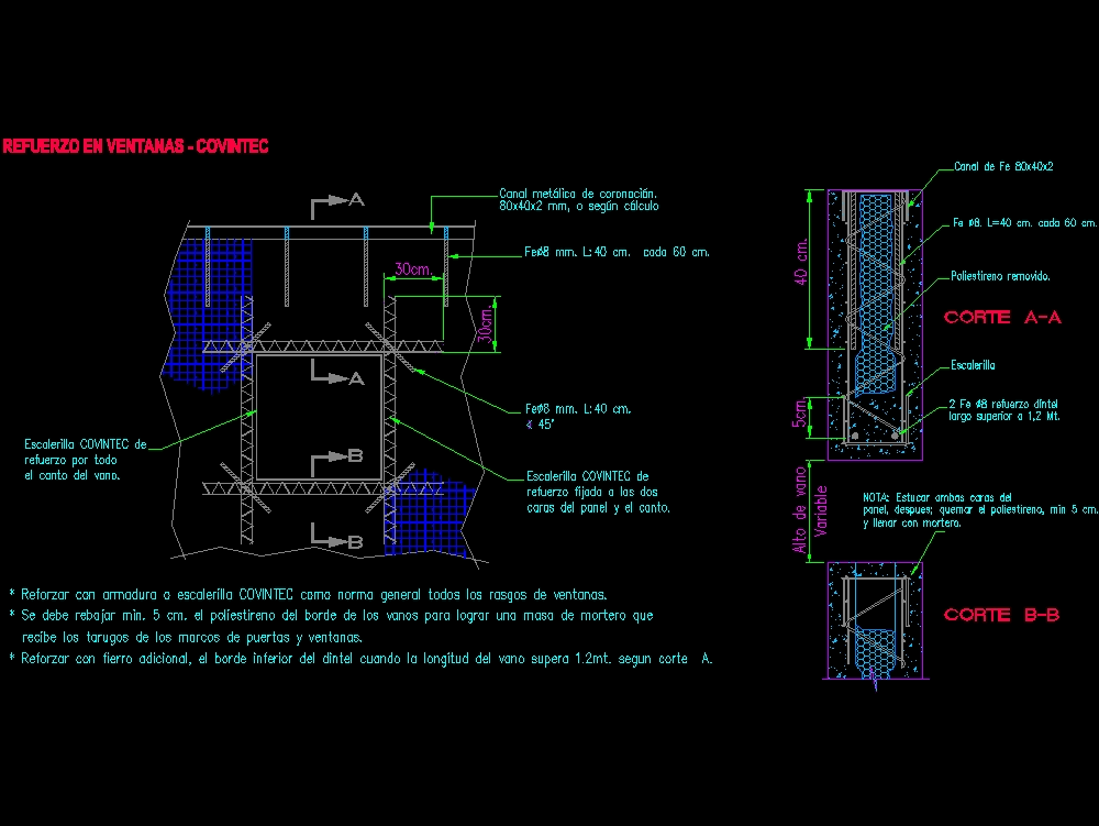 Covintec - sistema constructivo en AutoCAD | CAD (91.9 KB) | Bibliocad