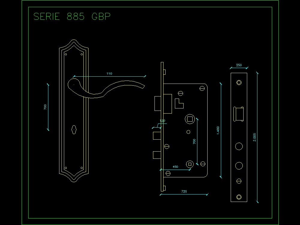 Lock In AutoCAD CAD Download 13 16 KB Bibliocad