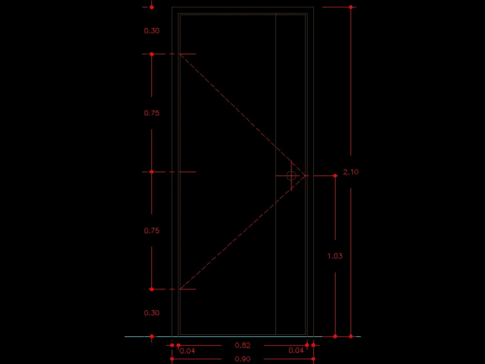 Porte dans AutoCAD | Téléchargement CAD gratuit (9.68 KB) | Bibliocad