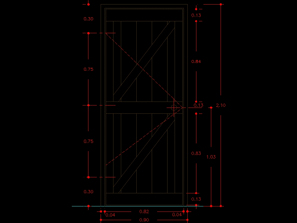 Porte dans AutoCAD | Téléchargement CAD gratuit (12.07 KB) | Bibliocad
