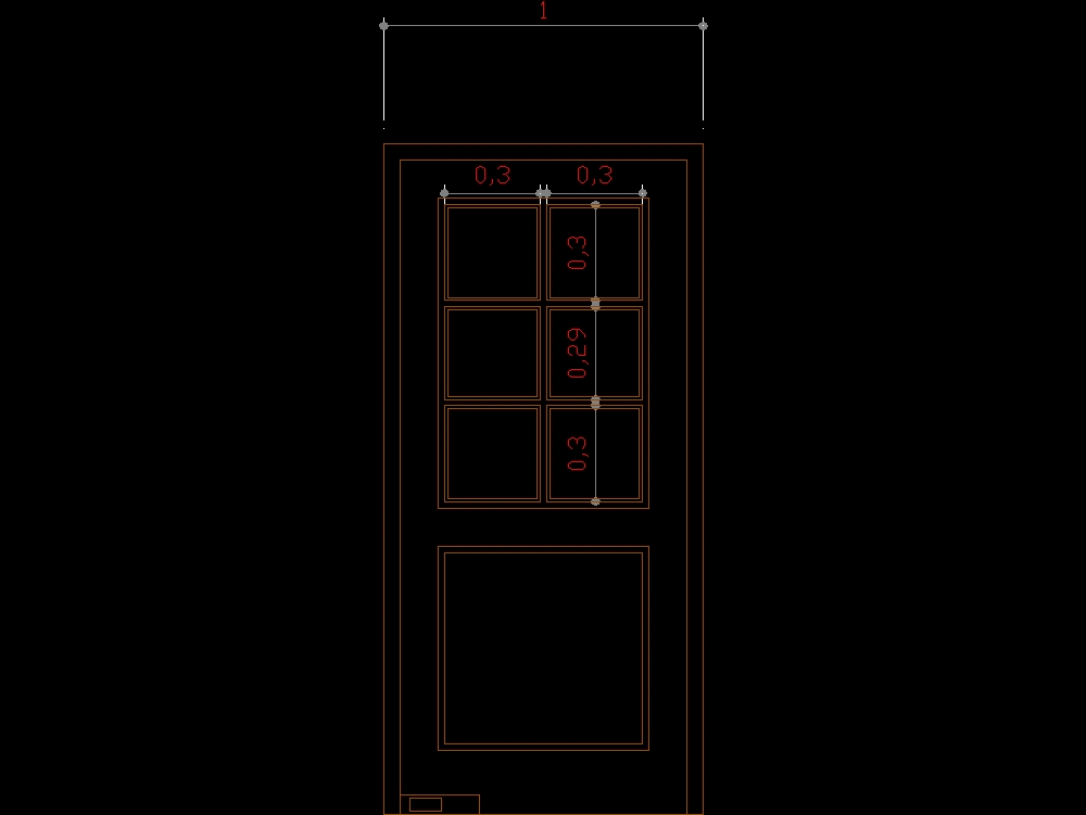 Porte dans AutoCAD | Téléchargement CAD gratuit (9.08 KB) | Bibliocad