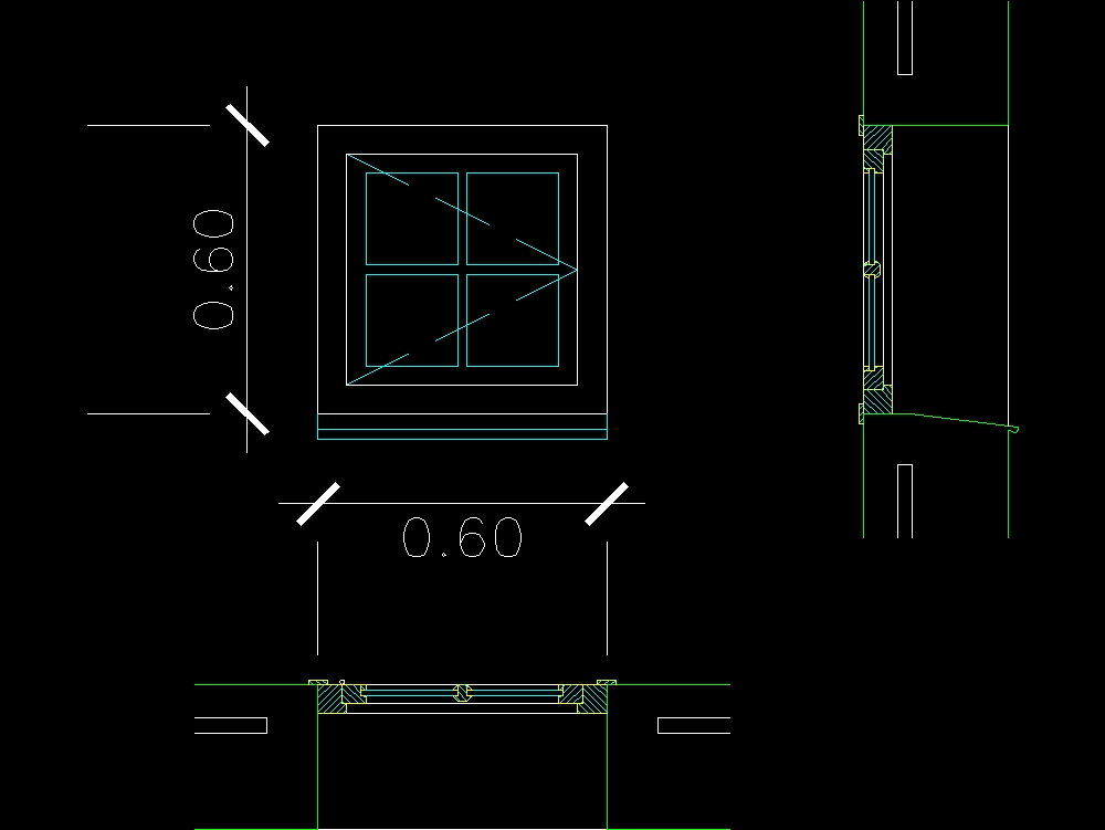 Ventana en AutoCAD | Descargar CAD (70.01 KB) | Bibliocad