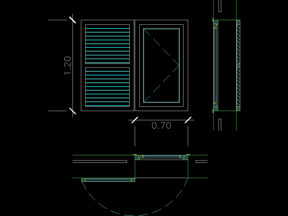 Ventana en AutoCAD | Descargar CAD (156.24 KB) | Bibliocad