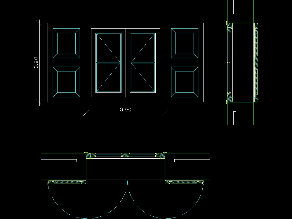 Ventana en AutoCAD | Descargar CAD (18.3 KB) | Bibliocad