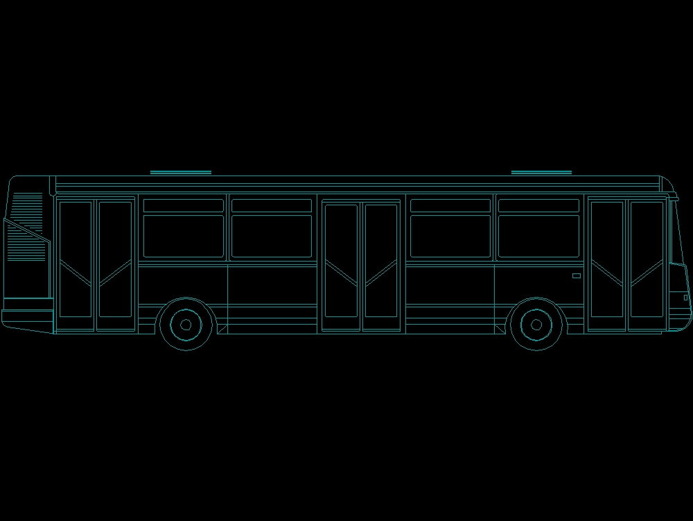Bus in AutoCAD | Download CAD free (15.46 KB) | Bibliocad