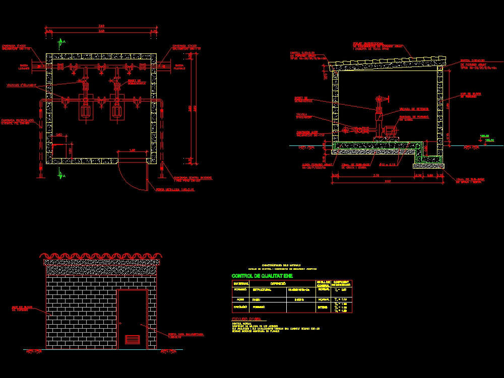 Caseta de bombas en AutoCAD | Descargar CAD (46.84 KB) | Bibliocad