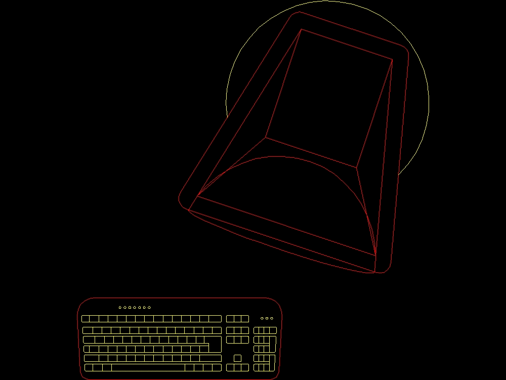 Computer en AutoCAD | Descargar CAD (13.31 KB) | Bibliocad