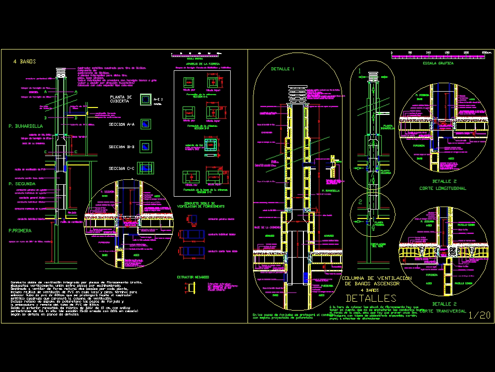 Ventilation column in AutoCAD | CAD download (209.75 KB) | Bibliocad