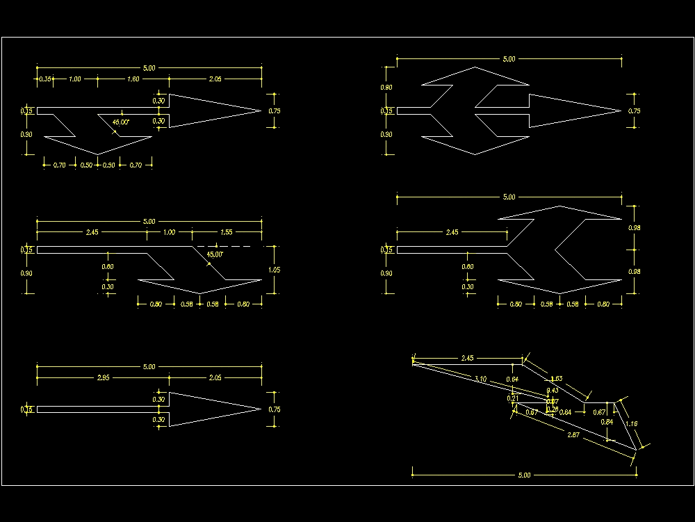 Flechas en AutoCAD | Descargar CAD (27.55 KB) | Bibliocad