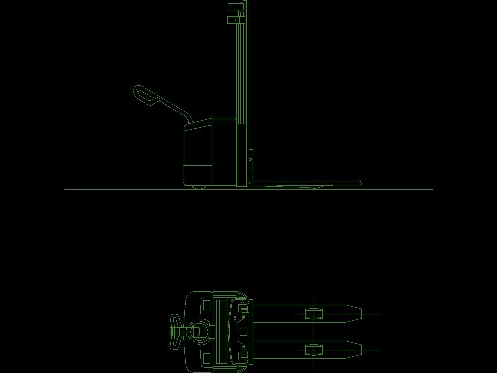 Autoelevador en AutoCAD | Descargar CAD (14.49 KB) | Bibliocad