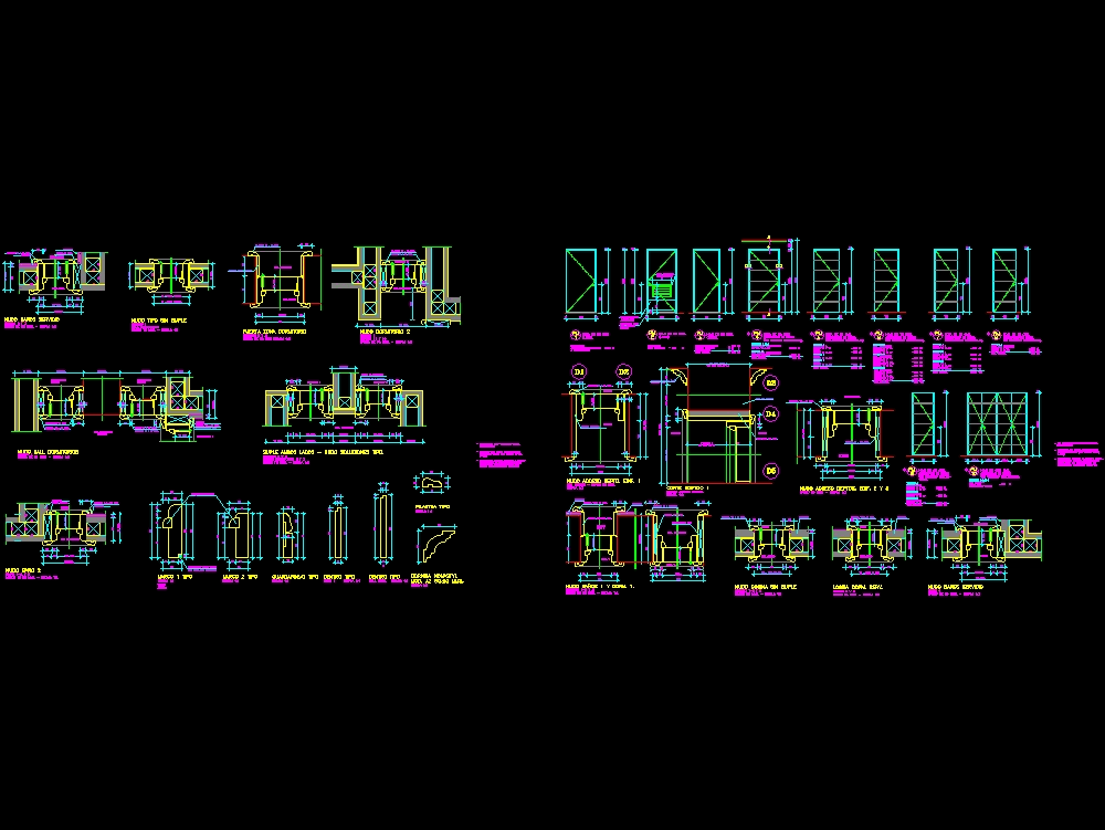 Puertas en AutoCAD | Descargar CAD (147.23 KB) | Bibliocad