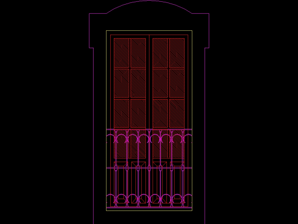 Porte de balcon dans AutoCAD | Téléchargement CAD (14.04 KB) | Bibliocad