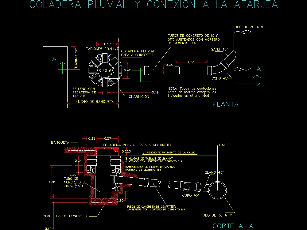 Coladera pluvial en AutoCAD | Descargar CAD (51.74 KB) | Bibliocad