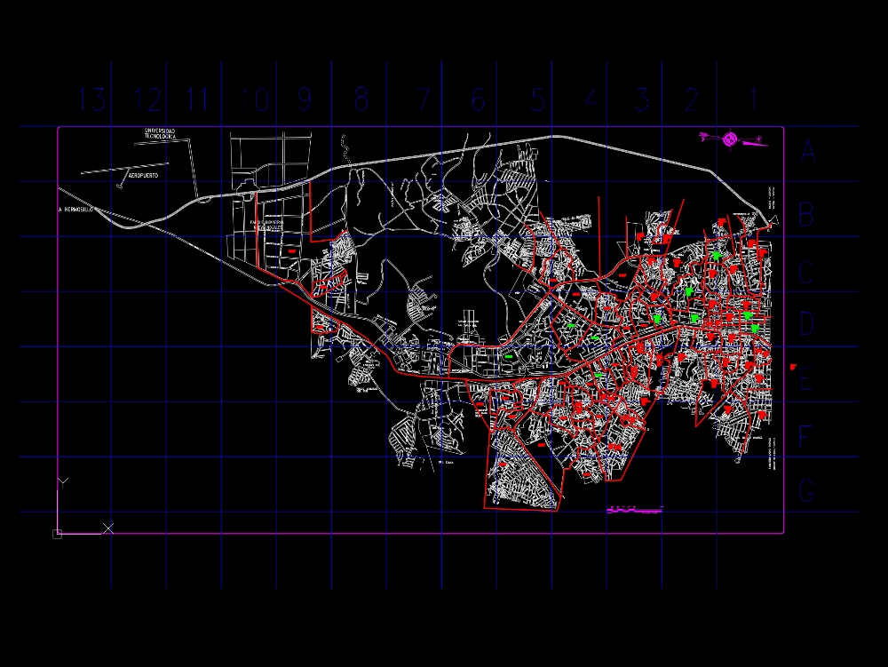 Mapa da cidade de nogales em AutoCAD | Baixar CAD Grátis (660 KB ...