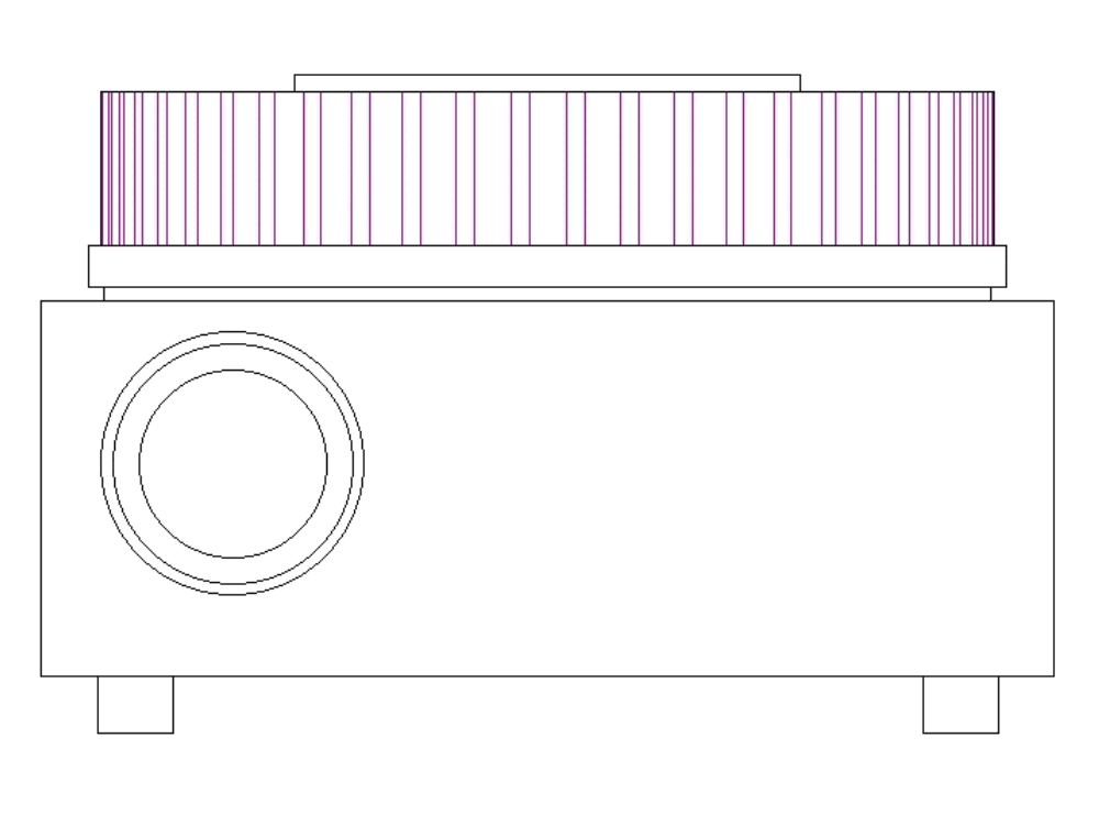 Proyector de diapositivas a tambor. en AutoCAD | CAD (27.76 KB) | Bibliocad
