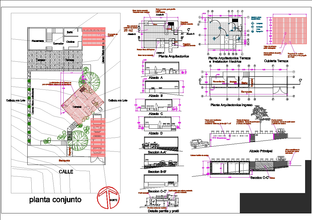 Terraza en AutoCAD | Descargar CAD (790.53 KB) | Bibliocad
