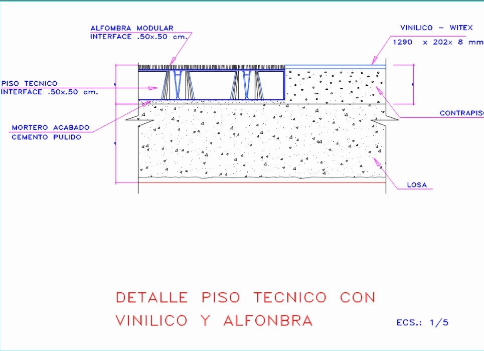 Connection technical vinyl floor - carpet (73.03 KB) | Bibliocad Connection technical vinyl floor - carpet (73.03 KB) | Bibliocad