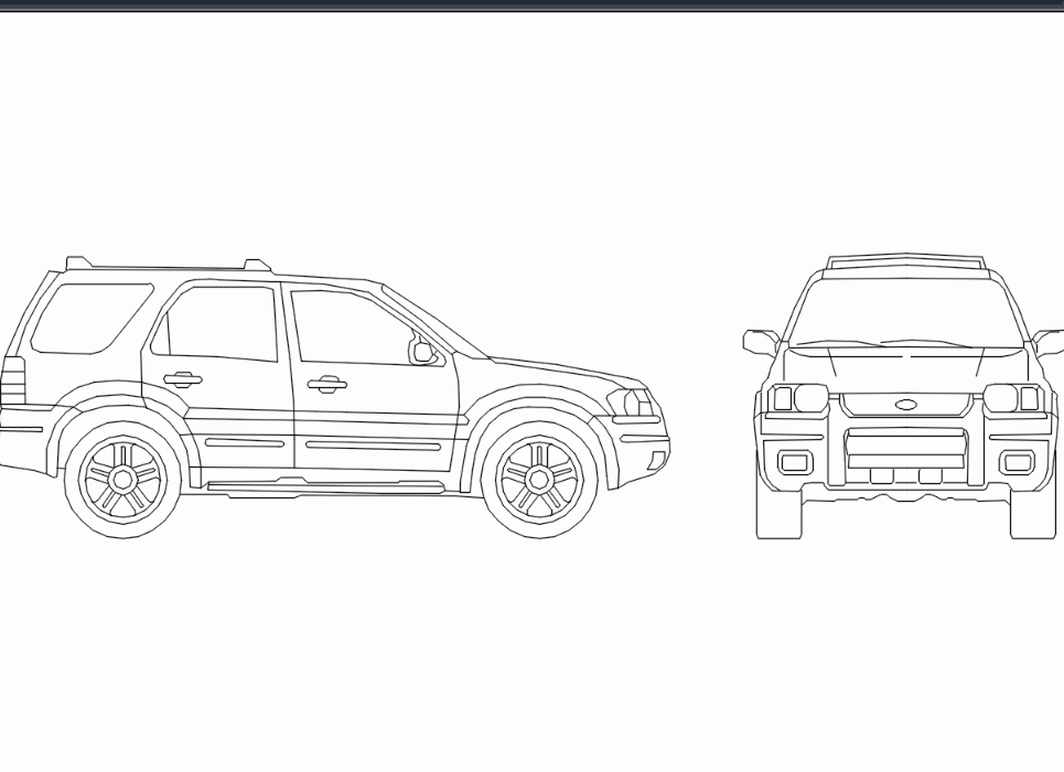 Automovil ford escape en AutoCAD | Descargar CAD gratis (21.58 KB ...