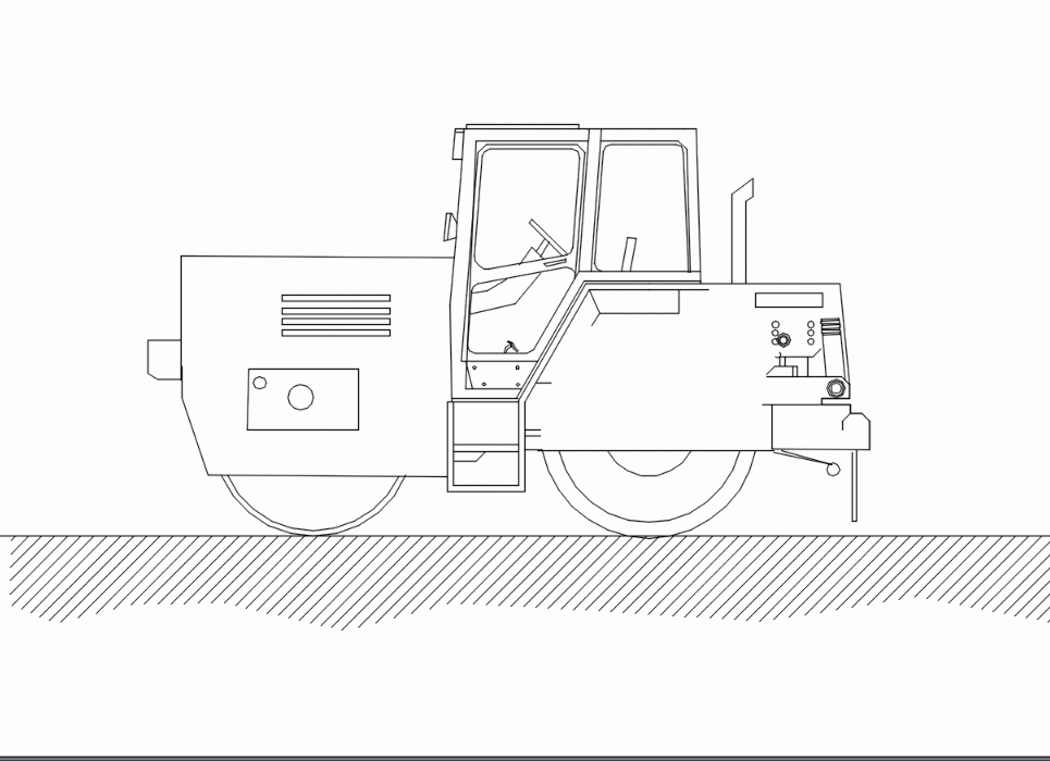 Compactador em AutoCAD | Baixar CAD (11.21 KB) | Bibliocad