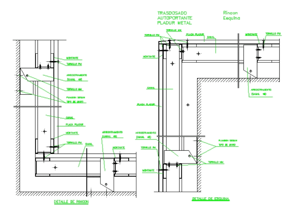 Placa roca de yeso - rincones y esquinas en trasdosados autoportantes ...