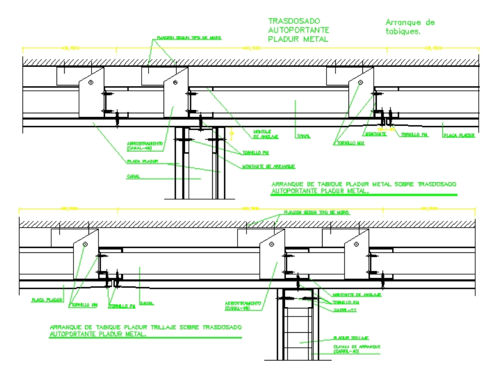 Placa roca de yeso - arranque de tabiques autoportante pladur metal (16 ...