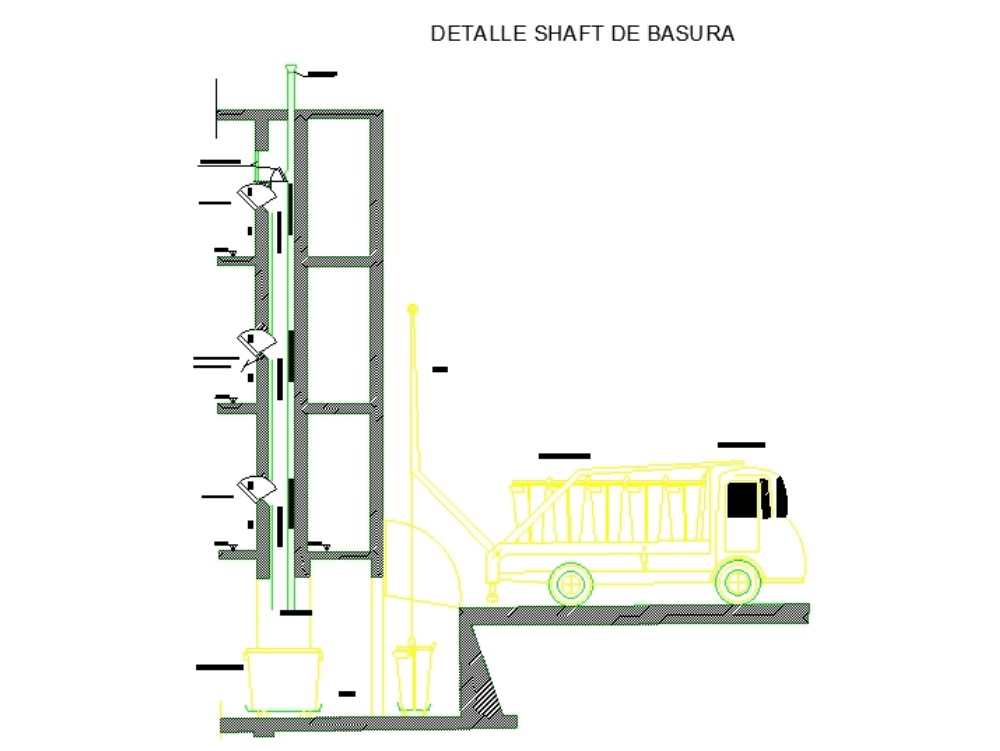 Saft de basura en AutoCAD | Descargar CAD (19.38 KB) | Bibliocad
