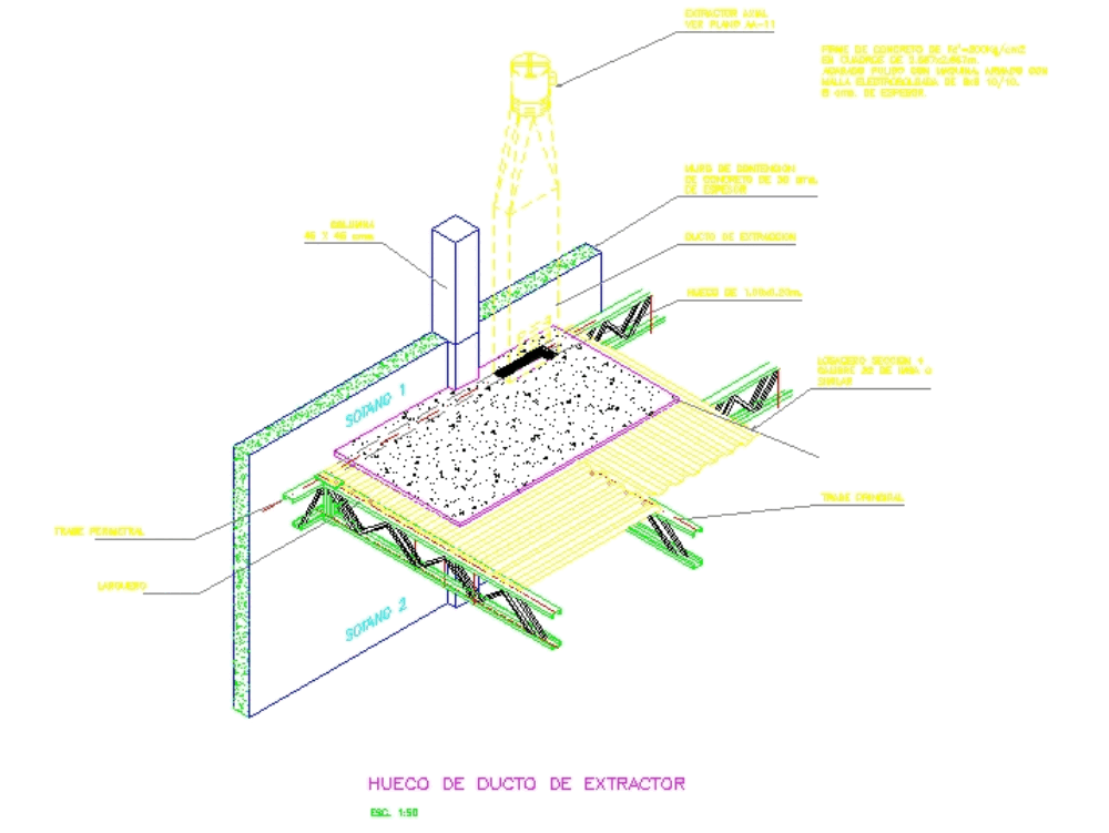 Ducto extracción en AutoCAD | Descargar CAD (31.66 KB) | Bibliocad