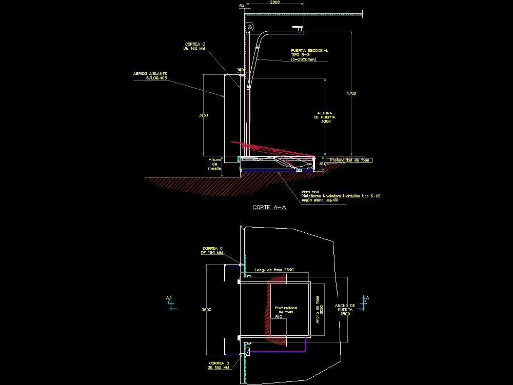 Leveling platform in AutoCAD | CAD download (35.75 KB) | Bibliocad