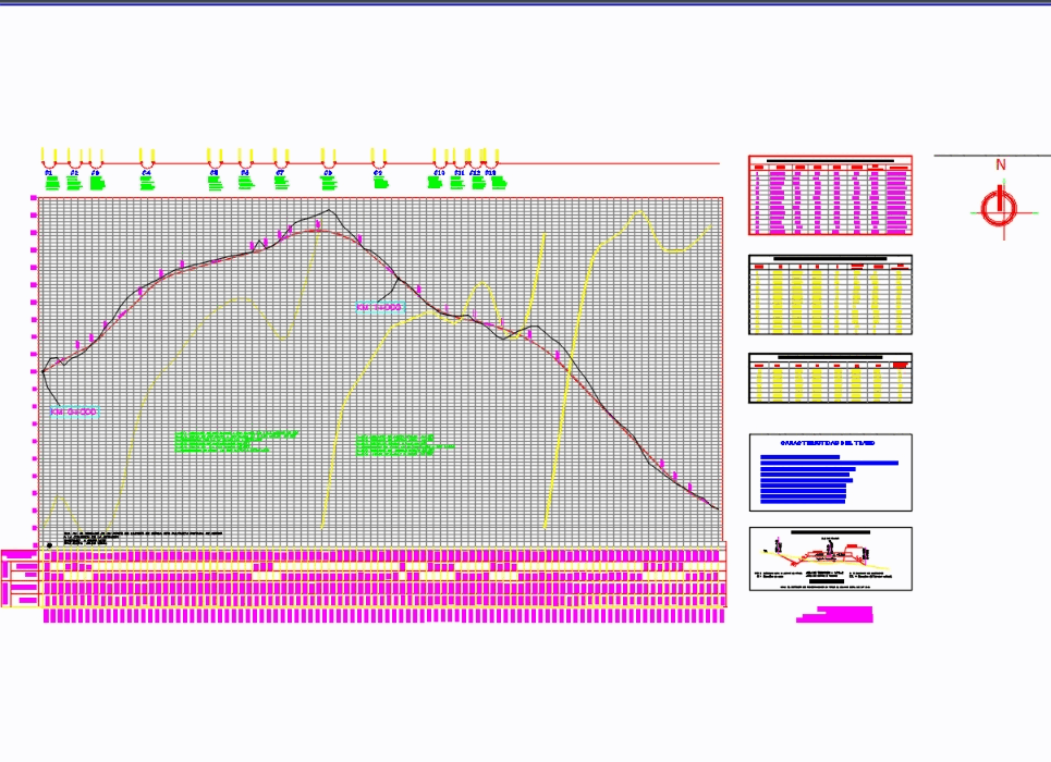 Projet routier dans AutoCAD | Téléchargement CAD (54.61 KB) | Bibliocad