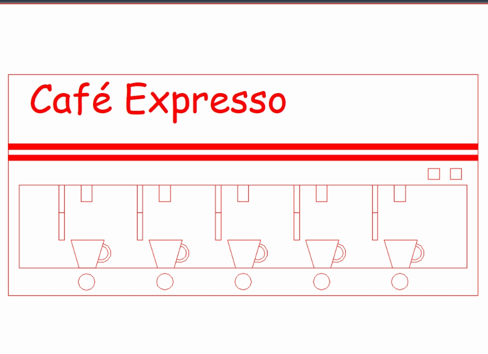 Coffee machine in AutoCAD | CAD download (5.93 KB) | Bibliocad
