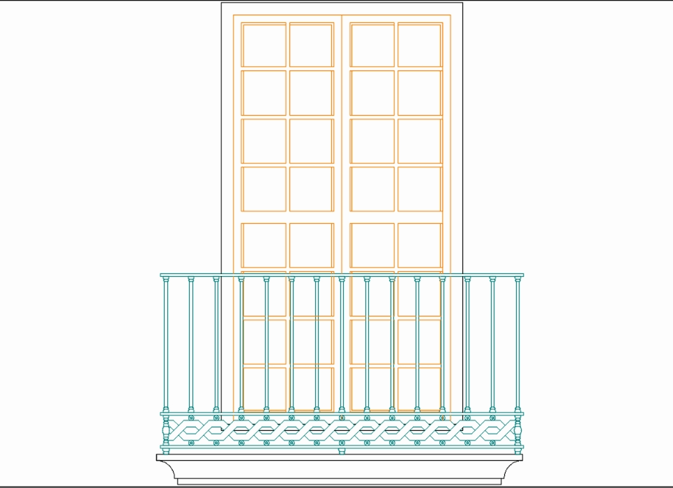 Balcony in AutoCAD | Download CAD free (28.87 KB) | Bibliocad