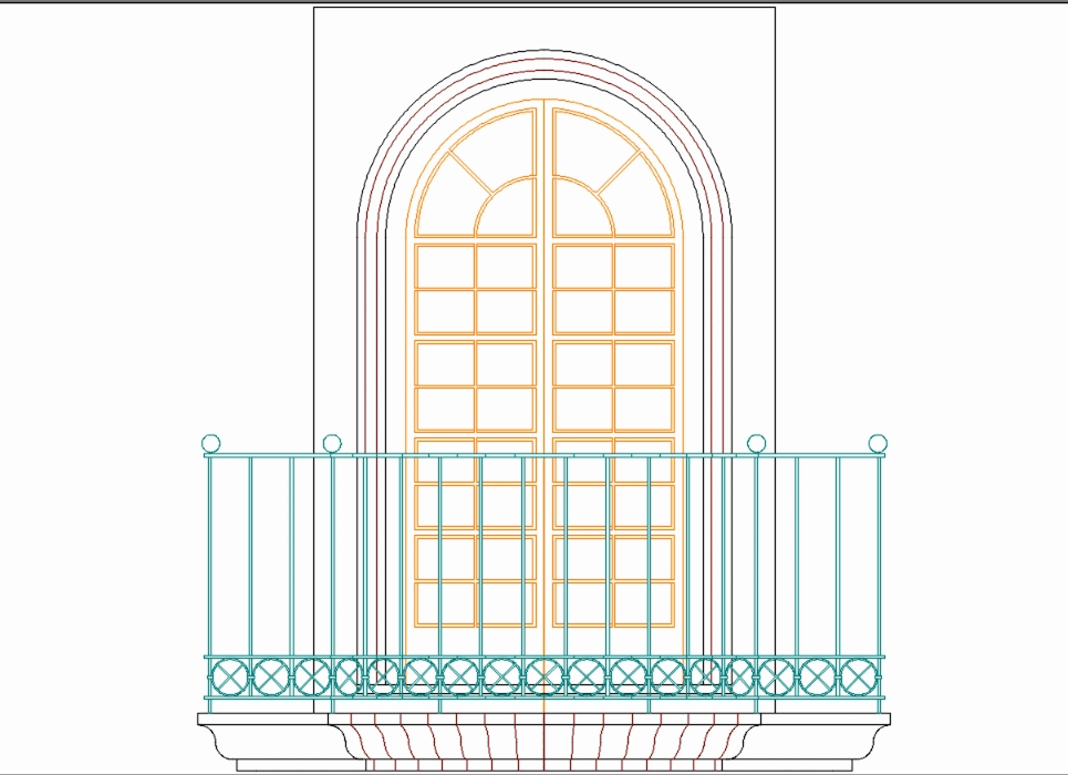 Balcony in AutoCAD | Download CAD free (32.09 KB) | Bibliocad