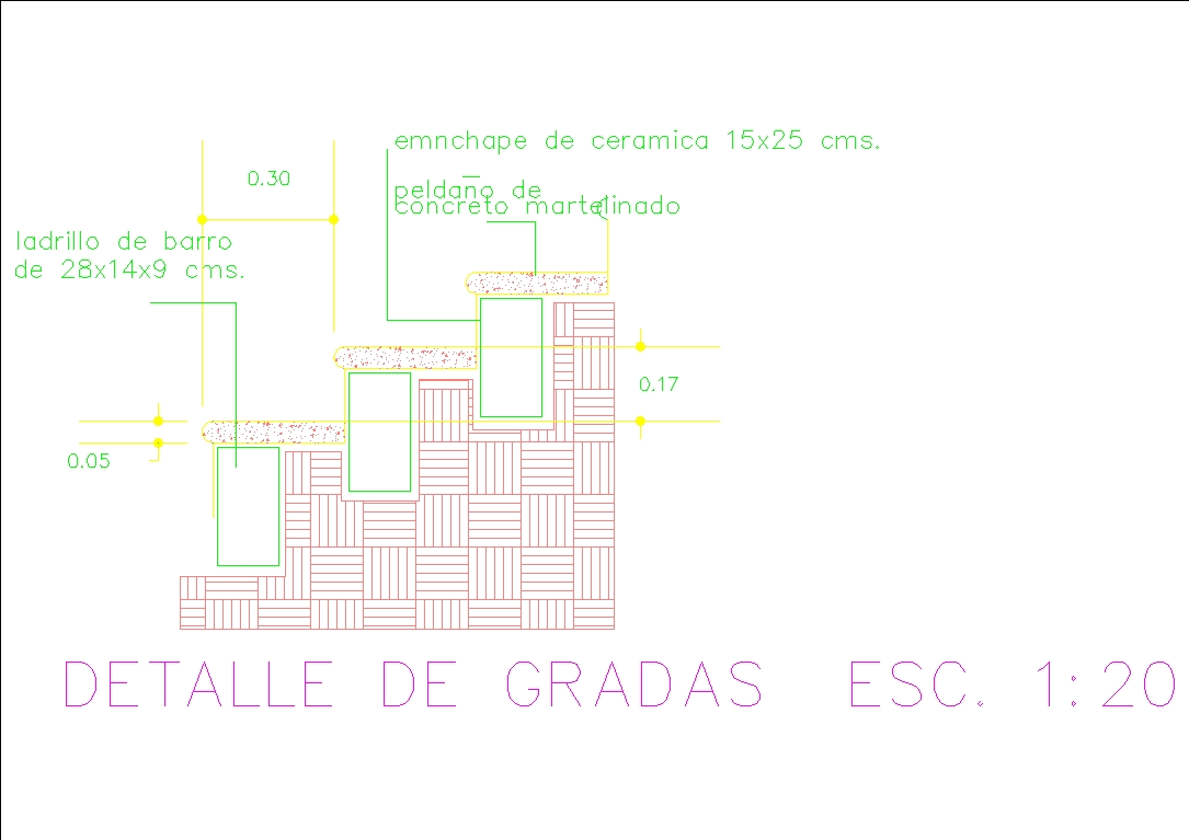 Gradas en AutoCAD | Descargar CAD (20.36 KB) | Bibliocad