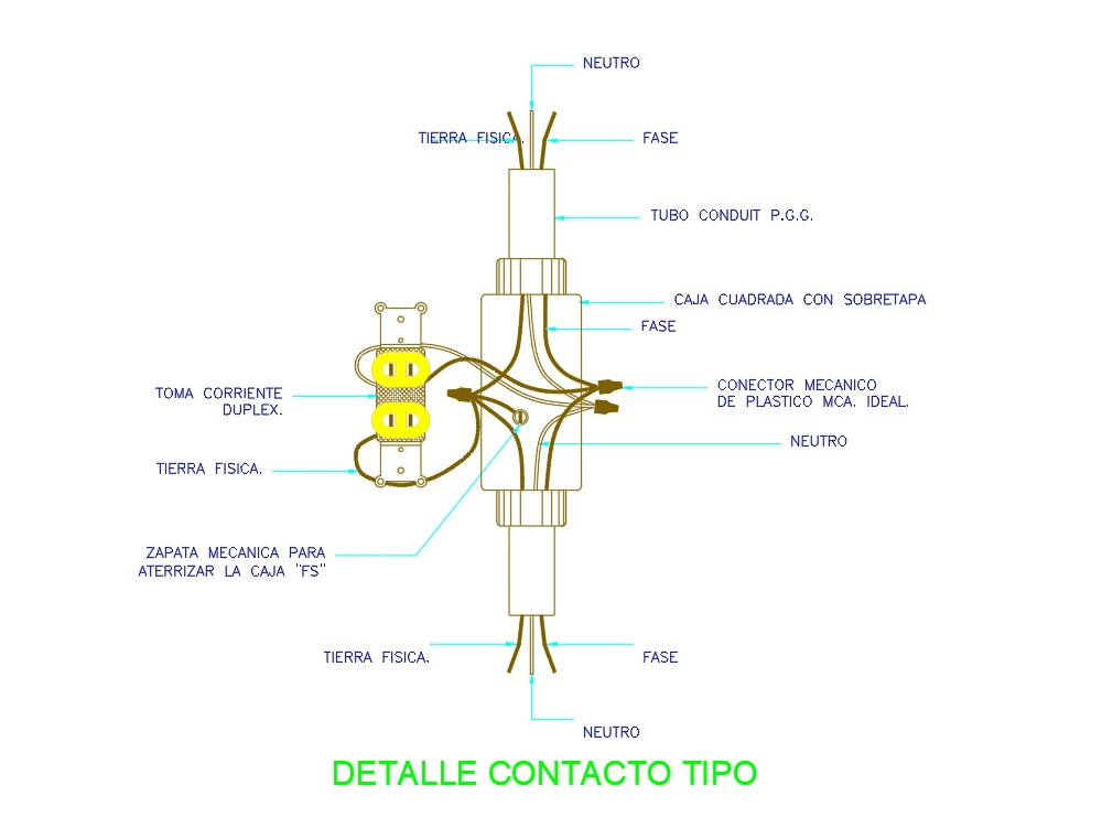 Detail type contact in AutoCAD | Download CAD free (147.53 KB) | Bibliocad