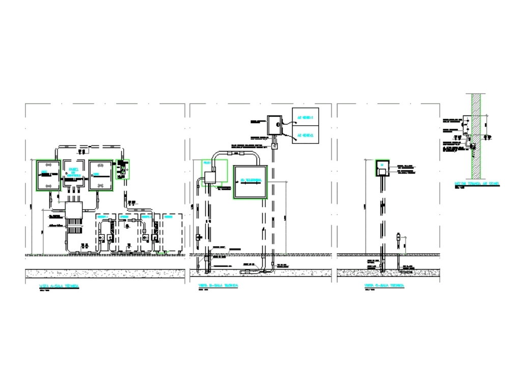 Detalhe vertical de telefonia e logica (73.94 KB) | Bibliocad