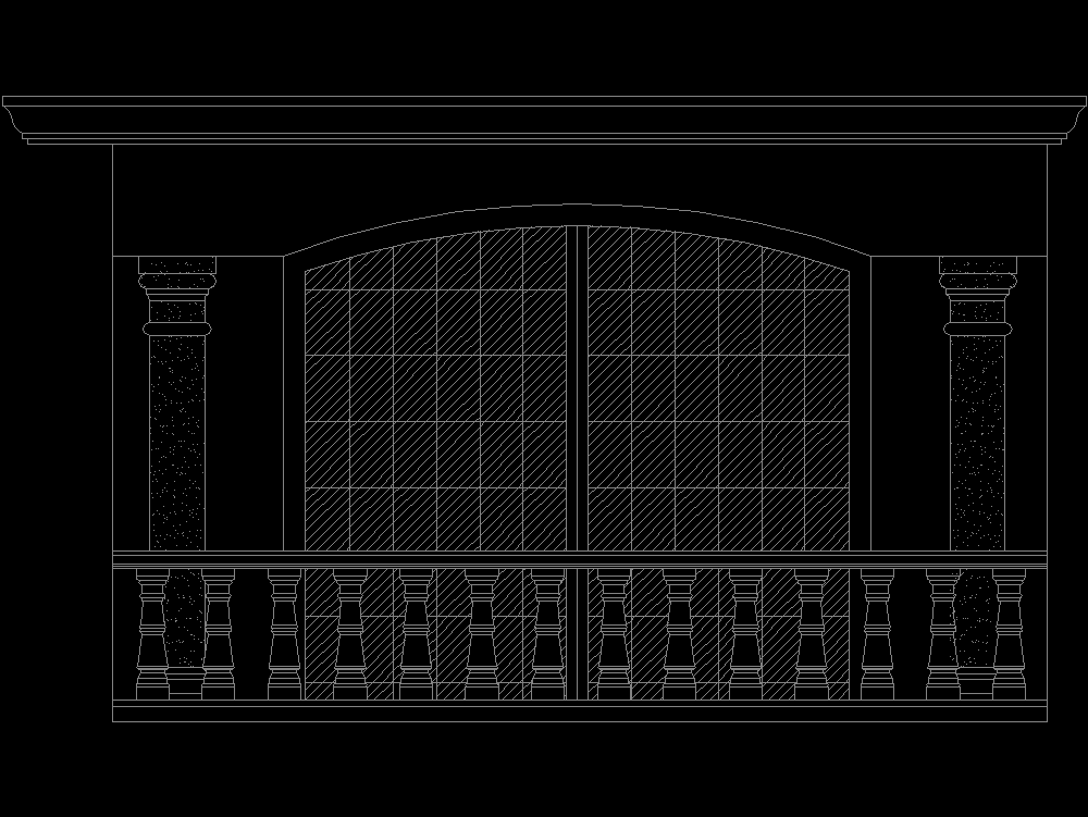 Balcon en AutoCAD | Descargar CAD gratis (37.46 KB) | Bibliocad