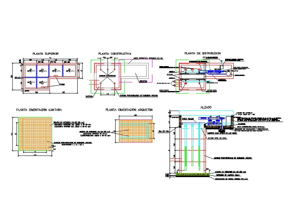 Estacion de bombeo en AutoCAD | Descargar CAD (201 KB) | Bibliocad