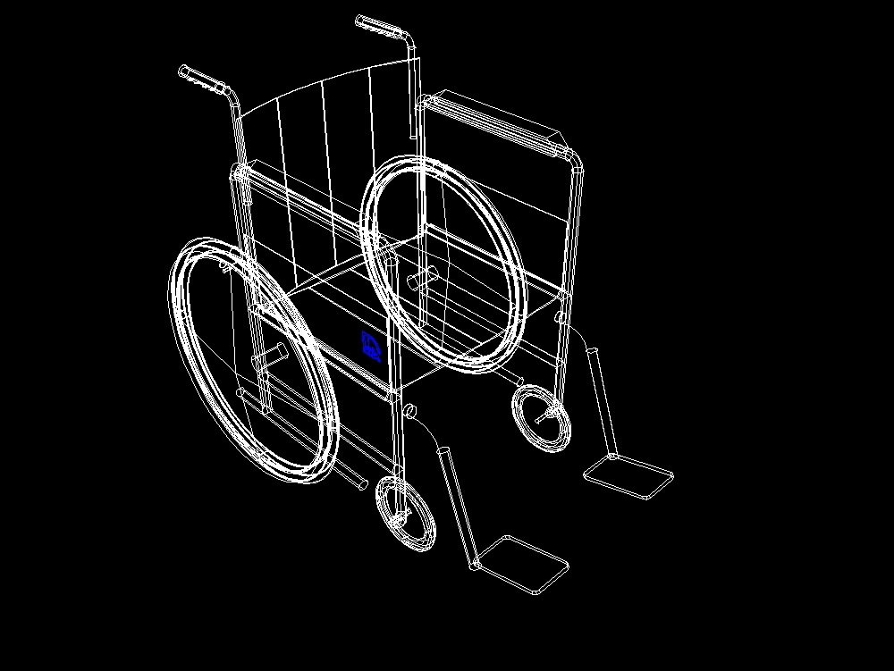 Wheelchair 3d in AutoCAD | CAD download (142.36 KB) | Bibliocad