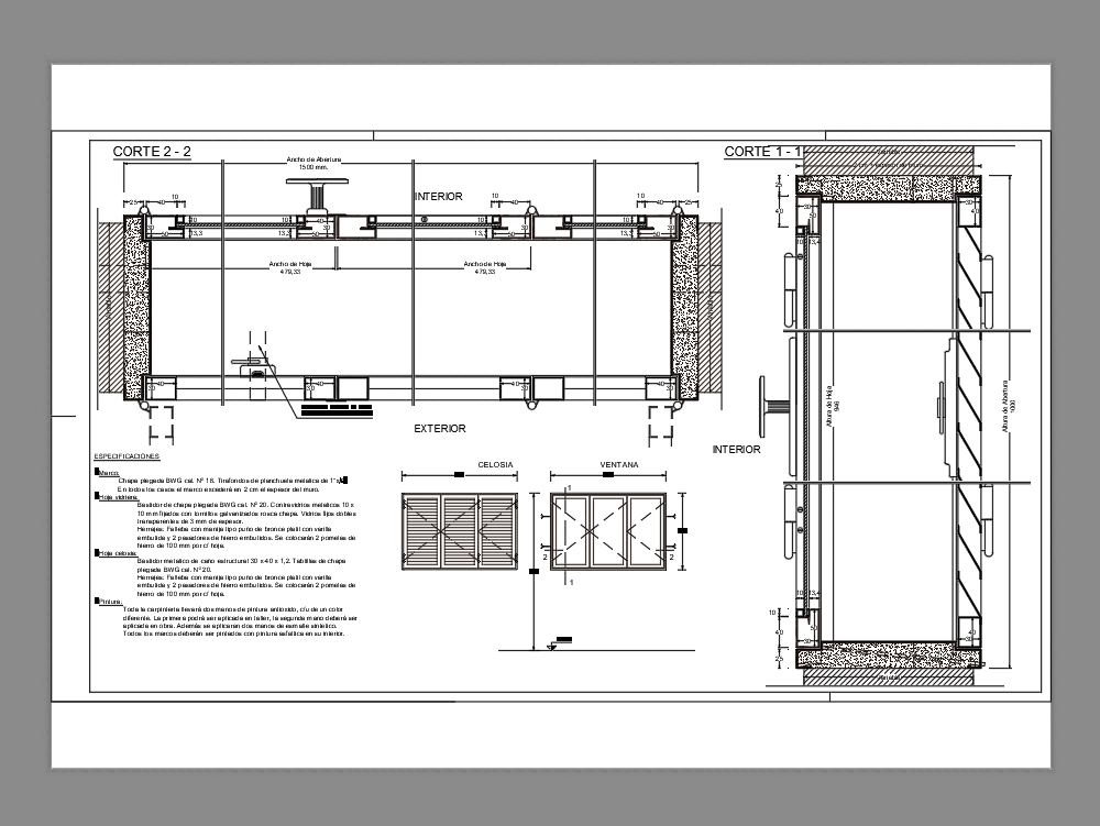Menuiserie métallique dans AutoCAD | Téléchargement CAD (67.56 KB ...