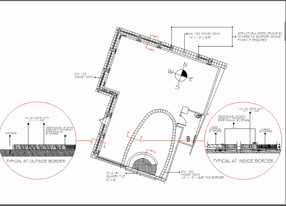 Detalle de acabados de marmol en AutoCAD | CAD (255.73 KB) | Bibliocad