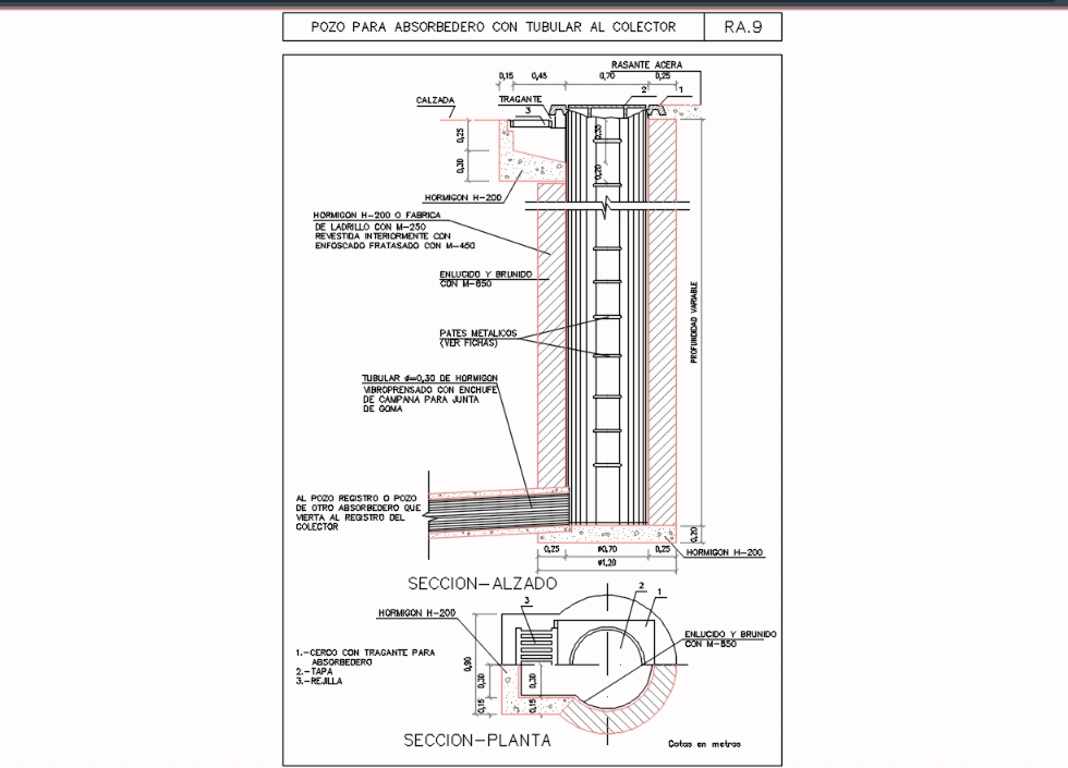 Pozo tubular en AutoCAD | Descargar CAD (28.71 KB) | Bibliocad