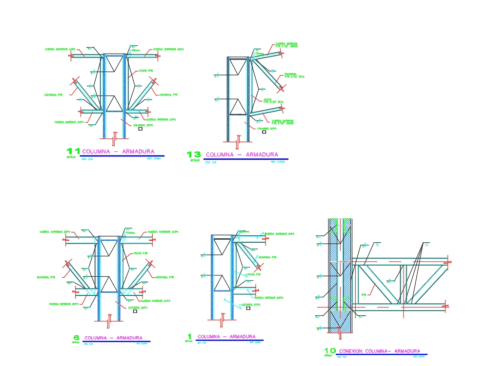 Armaduras en AutoCAD | Descargar CAD (29.02 KB) | Bibliocad