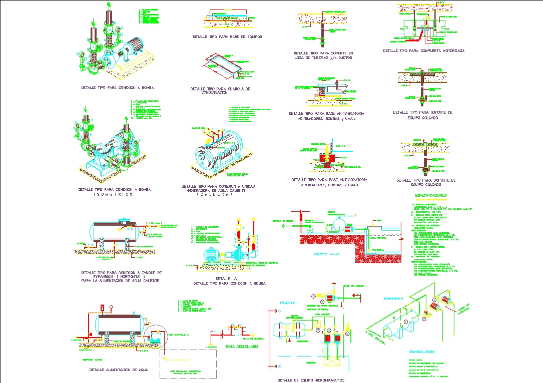 Detalles del sistema hidroneumático en AutoCAD | CAD (552.05 KB ...