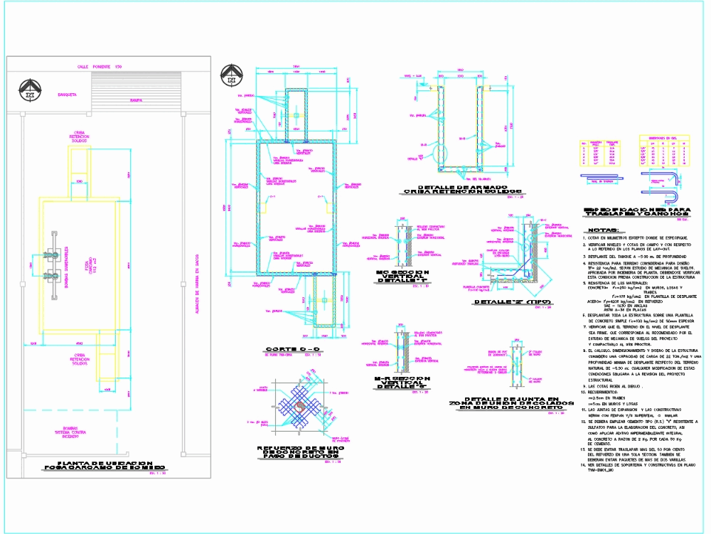 Cárcamo de bombeo en AutoCAD | Descargar CAD (345.67 KB) | Bibliocad