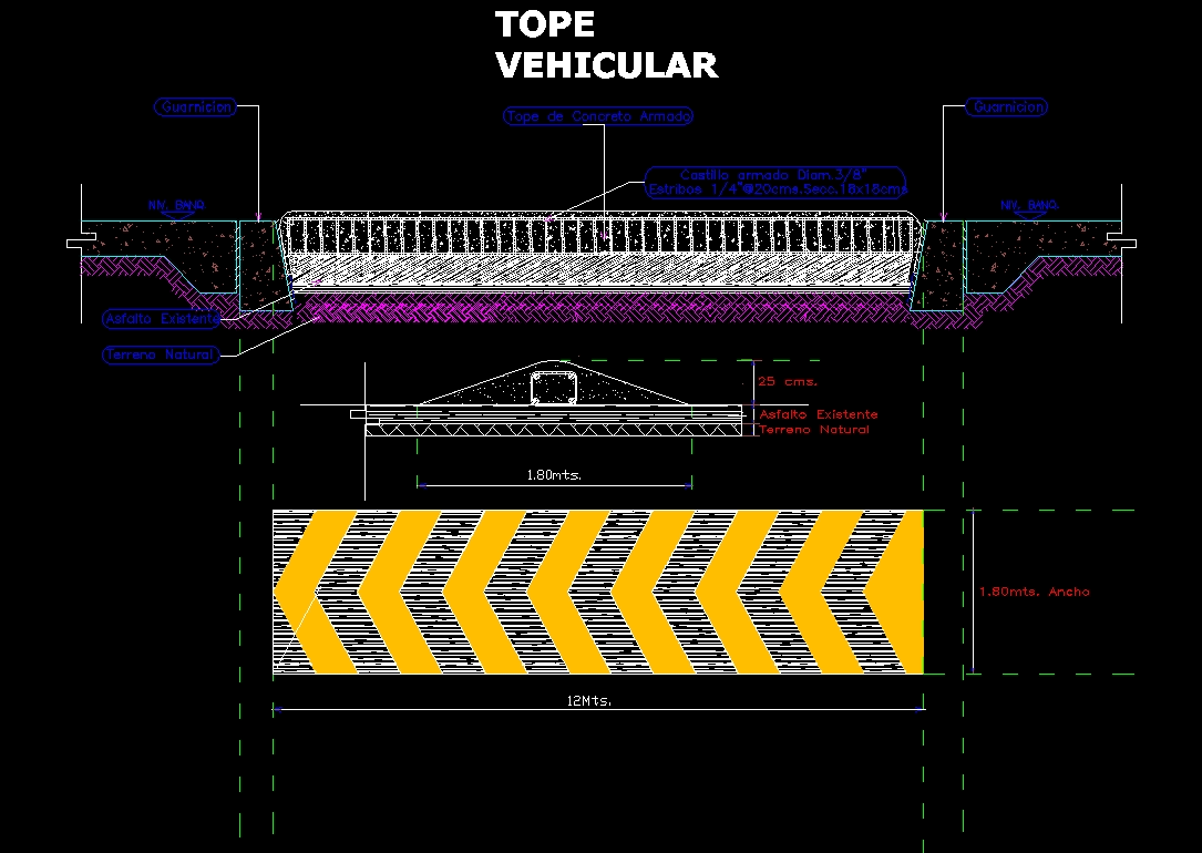Parada do veículo em AutoCAD | Baixar CAD (40.29 KB) | Bibliocad