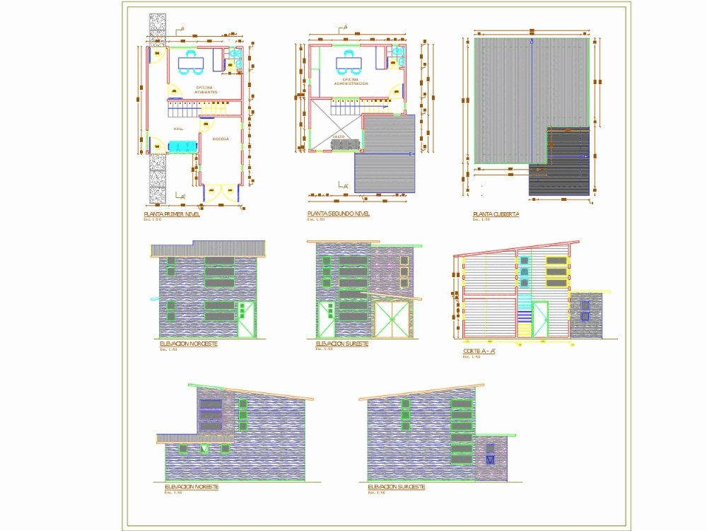 Office in AutoCAD | CAD download (251.04 KB) | Bibliocad