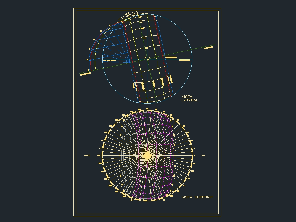 Movimiemto solar aparente del sol en AutoCAD | CAD (28.37 KB) | Bibliocad