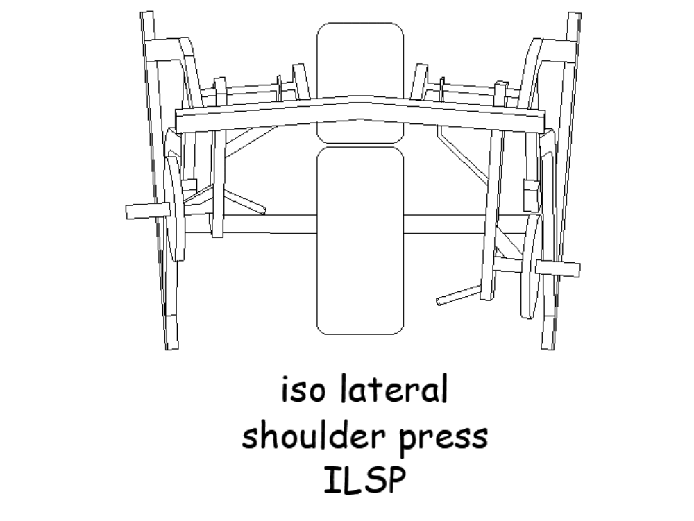Shoulder press in AutoCAD | CAD download (13.81 KB) | Bibliocad